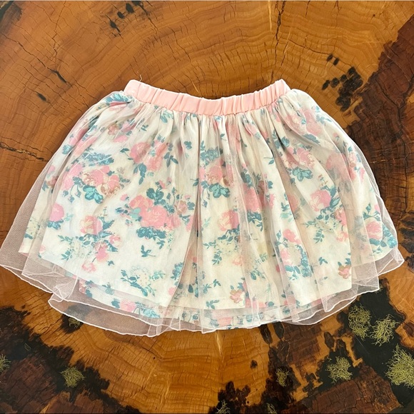 Disney | Bottoms | Disney Cinderella Rose Printed Layered Mesh Skirt ...